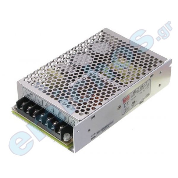 RS-100-12 της Mean Well αξιόπιστο μεταλλικό mini τροφοδοτικό Switching ...