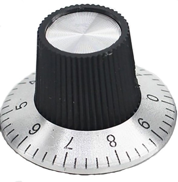 PROFICON SOUND KNOB 9 κουμπί ποτενσιόμετρου με γείσο Alu και αρίθμηση ...