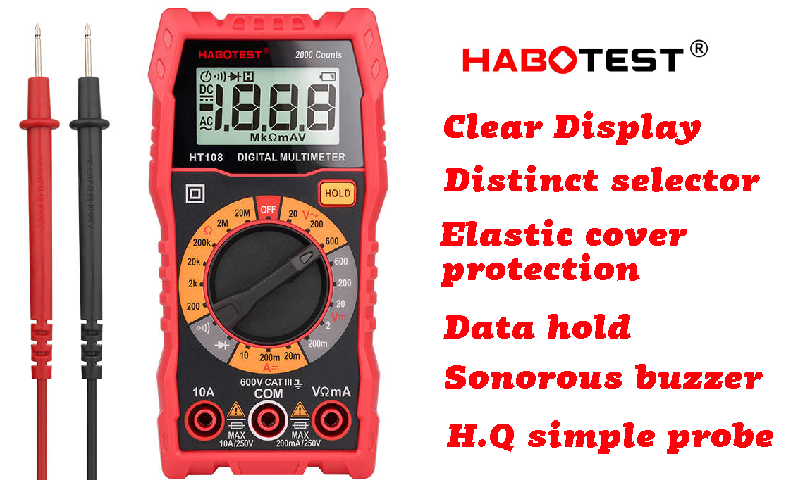 Habotest HT108L οικονομικό μικρό πολύμετρο ποιότητας