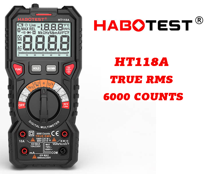Habotest HT118A True RMS οικονομικό στιβαρό πολύμετρο ακριβείας