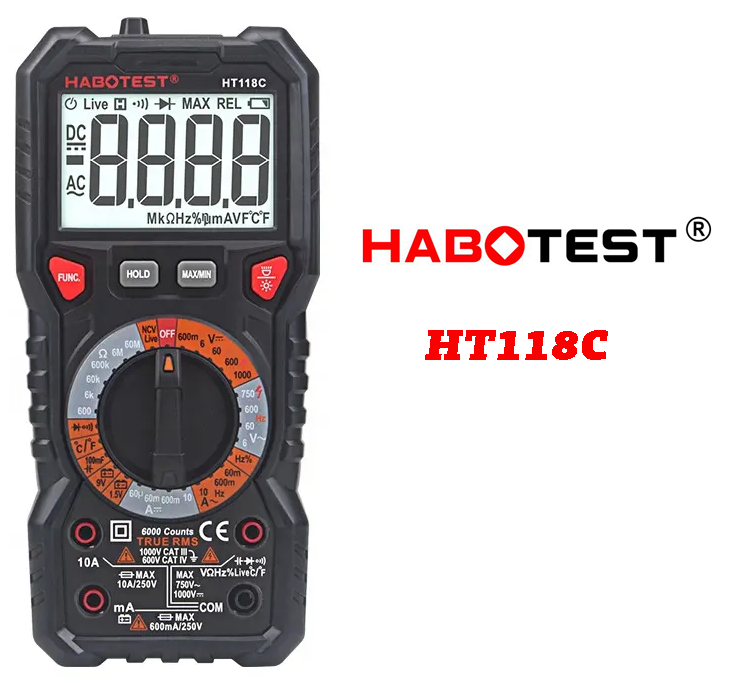 HABOTEST HT118C οικονομικό αξιόπιστο πολύμετρο ακριβείας
