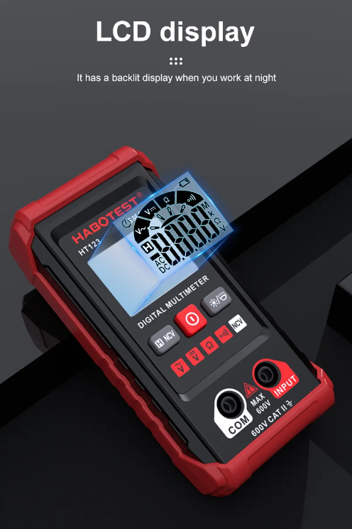 HABOTEST HT123 οικονομικό μικρό ψηφιακό SMART πολύμετρο